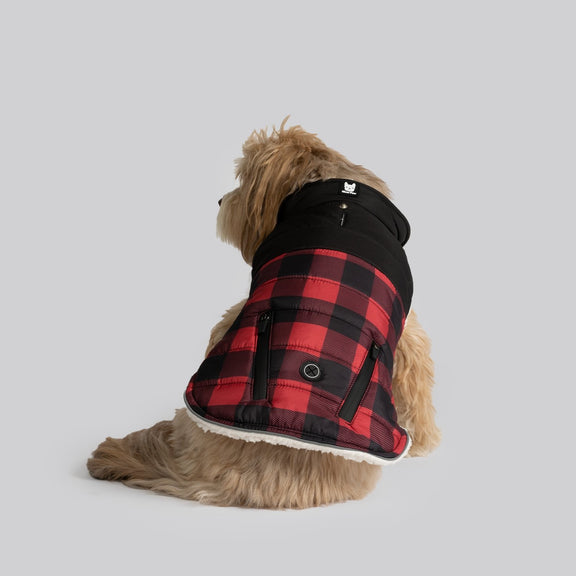 🐶 Marley Dog Jacket – Red | Cozy Winter Coat with Removable Hood & She ...